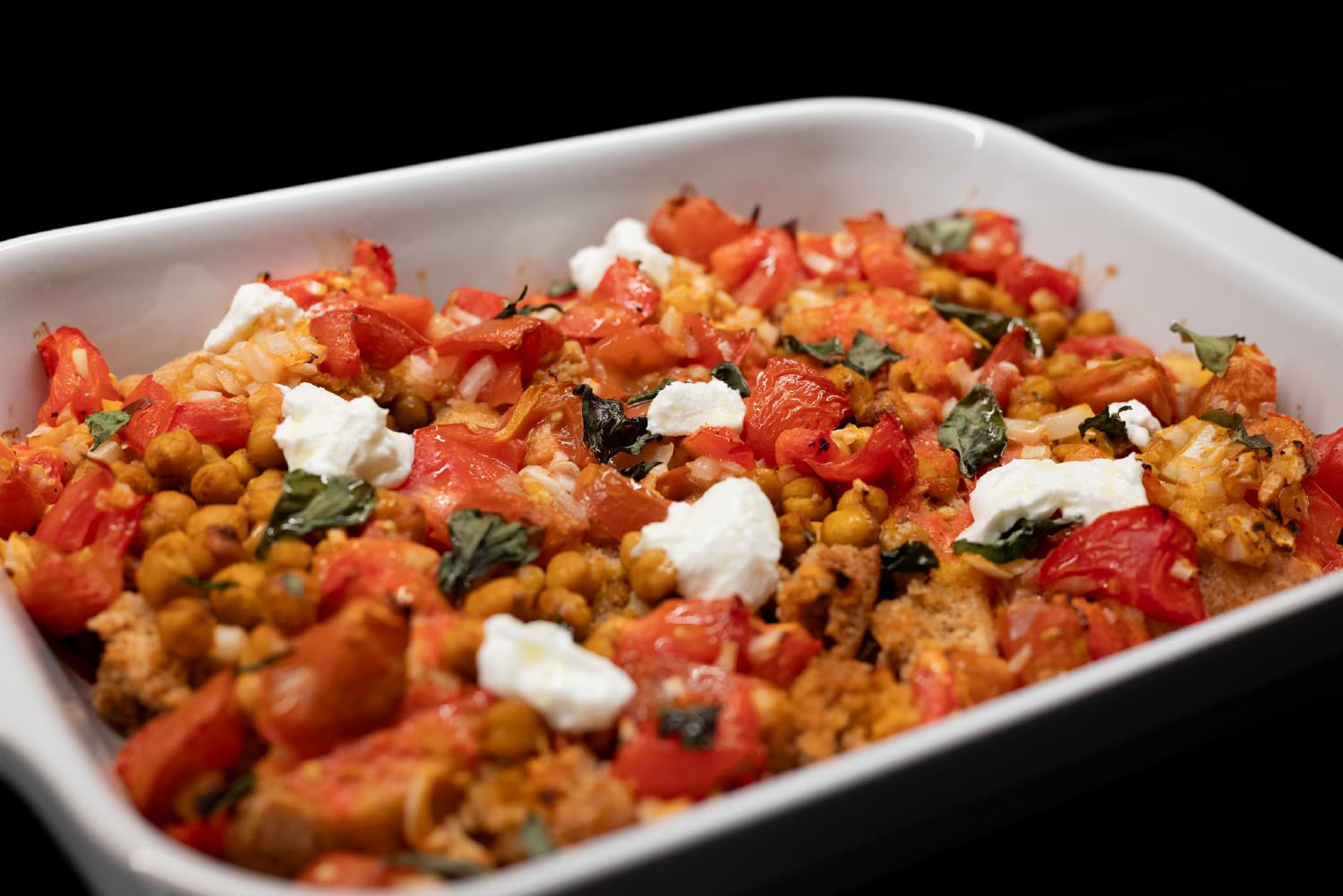Cretan Baked Dakos with Chickpeas and Tomatoes | The Recipe Log